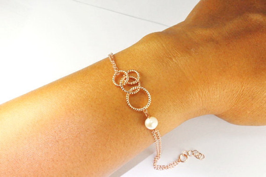 4 Sisters Bracelet Jewelry.4 Circle Infinity Bracelet,4 Daughter ...