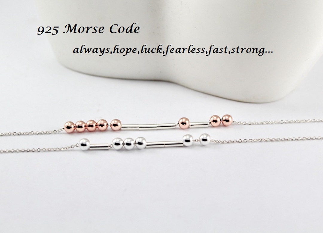Sterling Silver Morse Code Jewelry,fast,strong,fearless,believe,brave ...