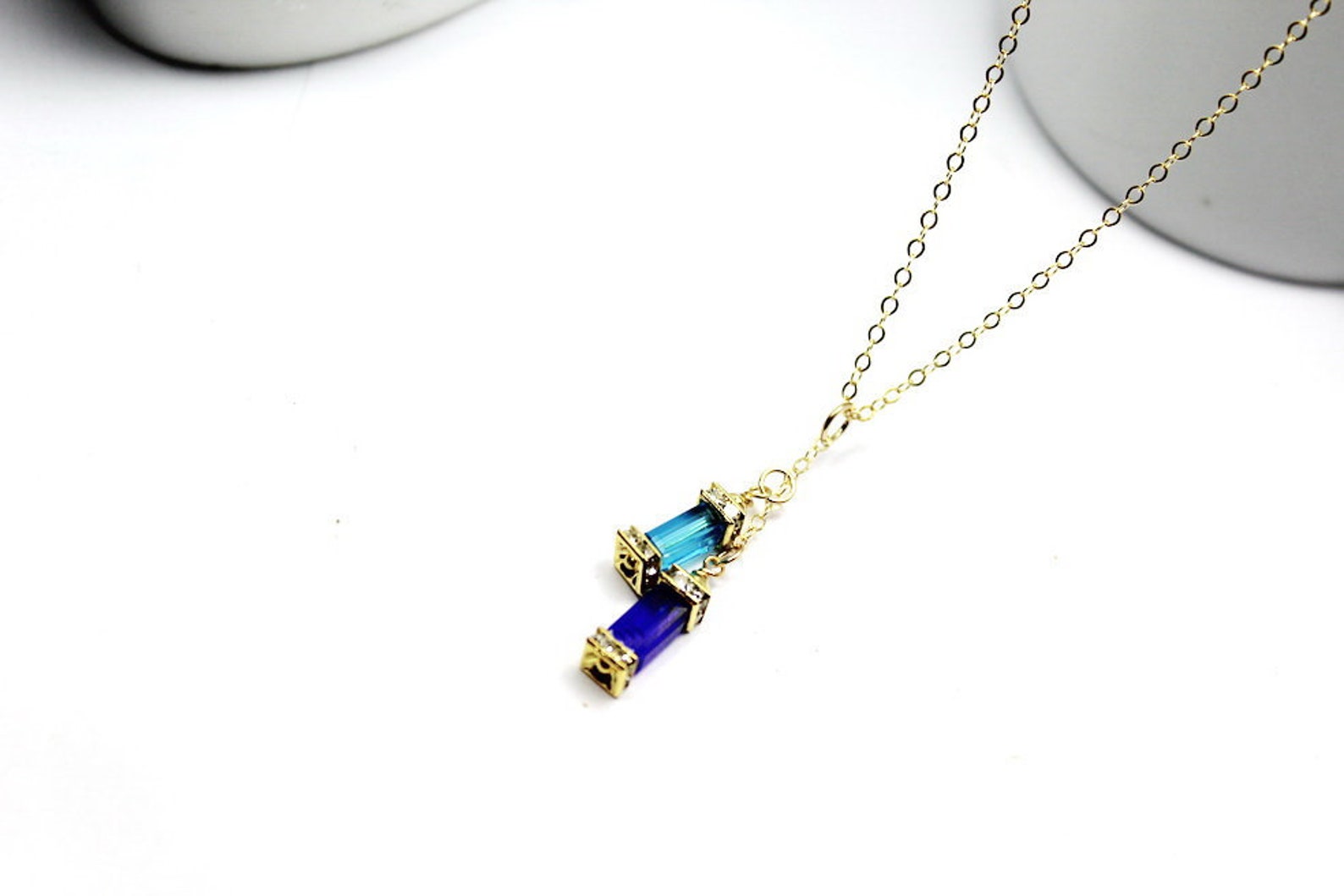 Two Birthstones Necklace. 2 Best Friends Birthstones Jewelry - Etsy