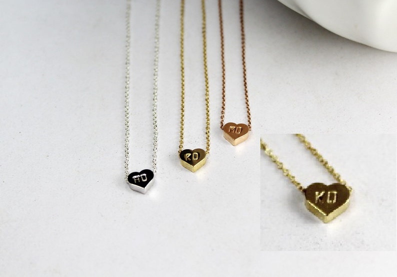 Two Letters 2 Initials Necklace First Name Last Name - Etsy