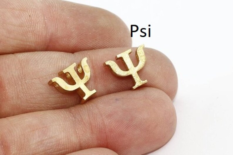 Sterling Silver Greek Letter Necklace. Greek Alphabet Gamma.greek ...