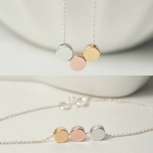 Simple Necklace. Simple Bracelet. THREE Color , Three Mix Metal,3 Tone ...