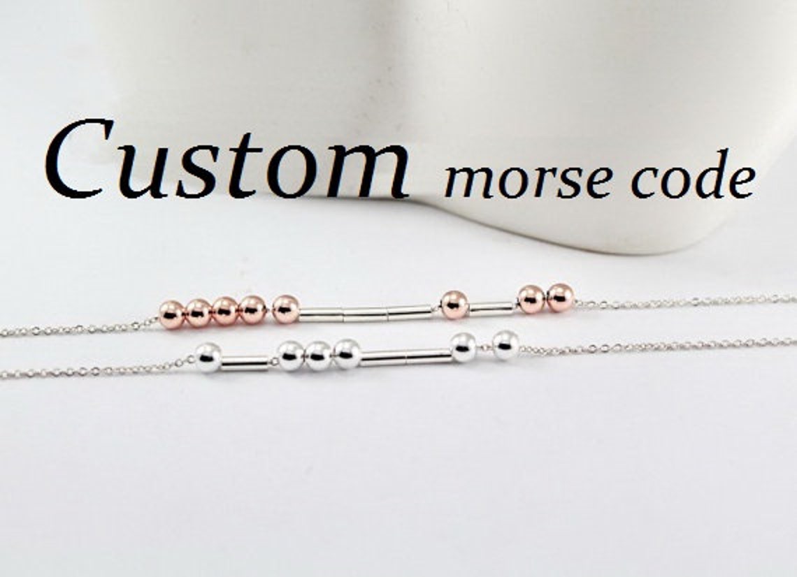 CUSTOM Personalized Morse Code Jewelry Morse Code | Etsy