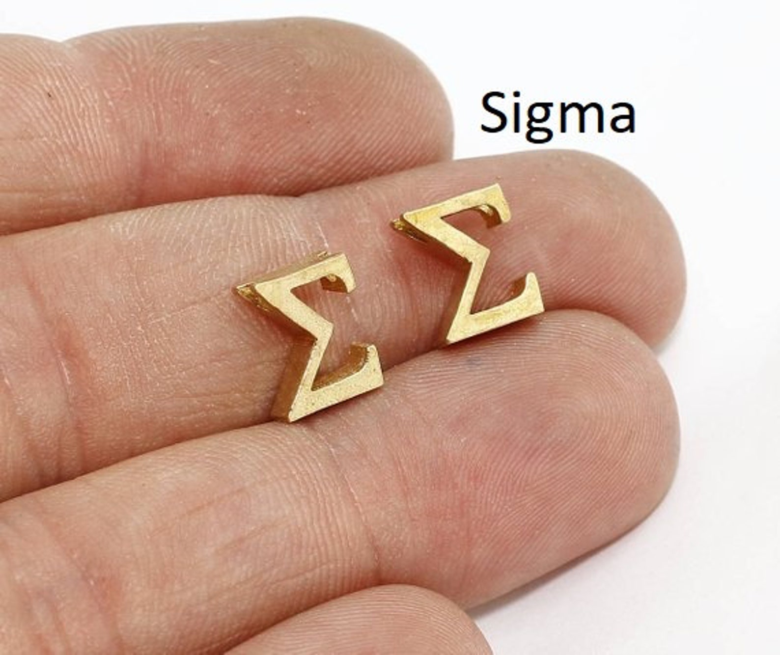 Sterling Silver Greek Letter Necklace. Greek Alphabet Gamma.greek ...