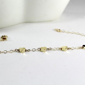 Mini Hearts Bracelet, Small Heart Jewelry, 3,4,5 Mini Hearts ,simple ...