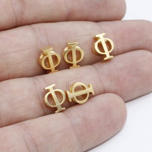Phi Letter Necklace, Greek Letters, Gold Phi Jewelry, Greek Alphabet ...