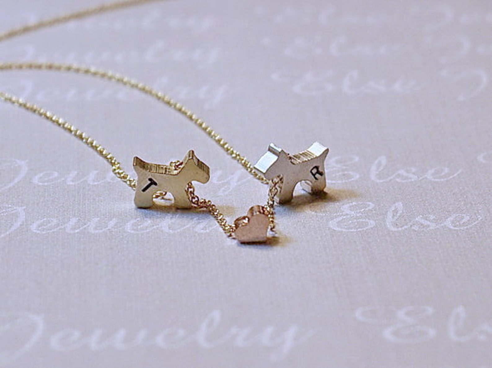 Two Dogs 2 Pet Necklace,personalized Dog Jewelry,puppy Necklace ,pet ...