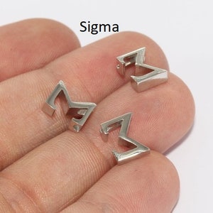 Sterling Silver Greek Letter Necklace. Greek Alphabet Gamma.greek ...