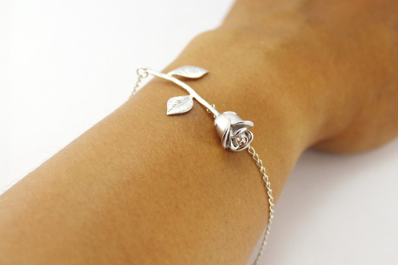 Rose Bracelet,floral Bracelet,silver Rose Bracelet,gold Rose Bracelet ...
