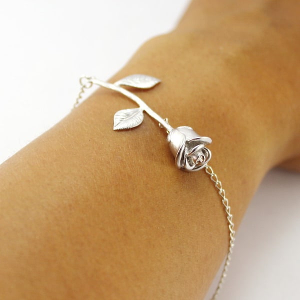 Rose Flower Bracelet - Etsy