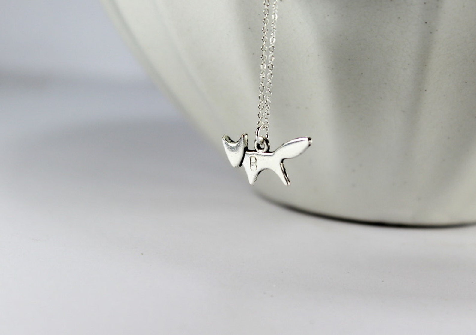 Fox Necklace , Silver Fox Necklace, Fox Jewelry, Fox Animal Necklace ...