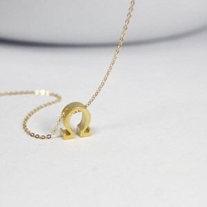 Gold Greek Sigma Letter Necklace, Silver Sigma Letter Jewelry, Greek ...