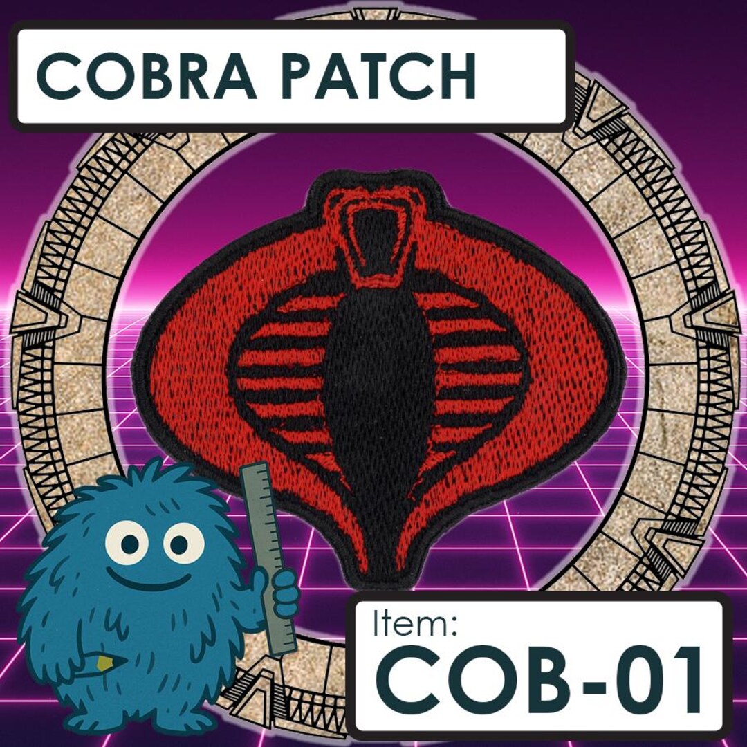 GI Joe Patch, Cobra Patch, Snake Eyes, Storm Shadow, Arashikage, 80s ...