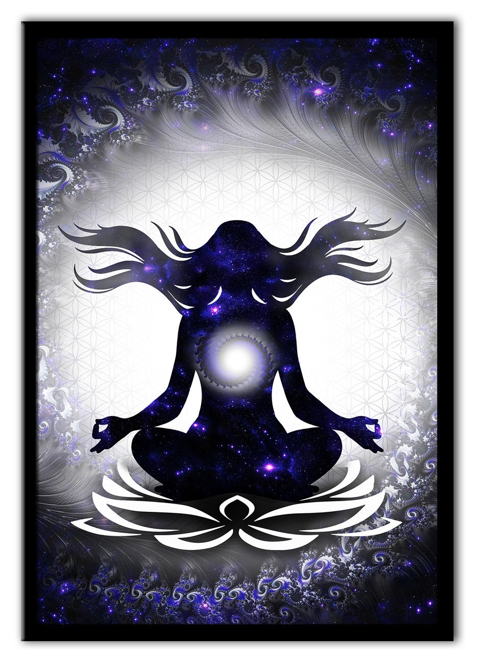 Woman Meditating Art