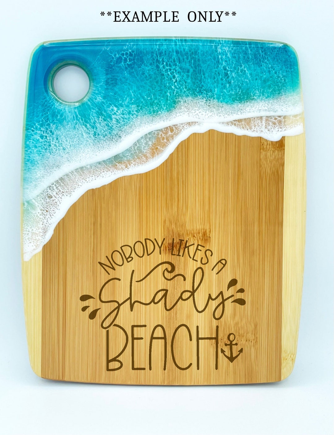 Engraved Beach Cutting Board Add-on: 'nobody Likes a Shady Beach' - Etsy