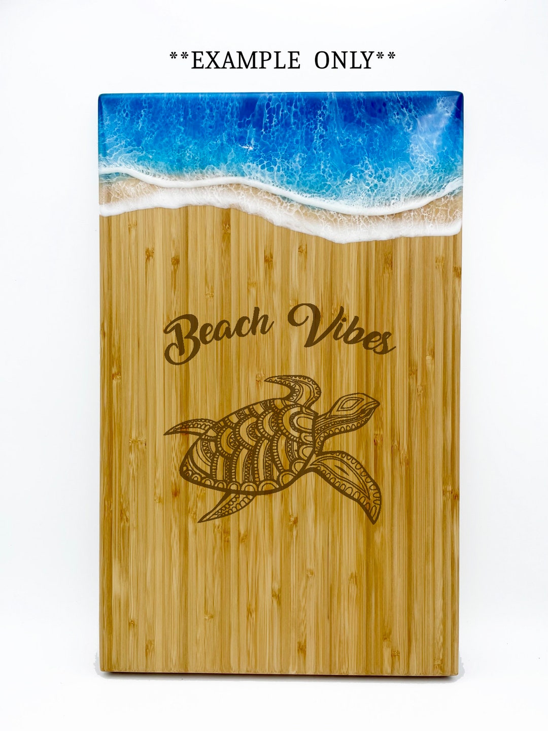 ADD-ON Engraving on Beach Wave Cutting Board / Beach Vibes ...