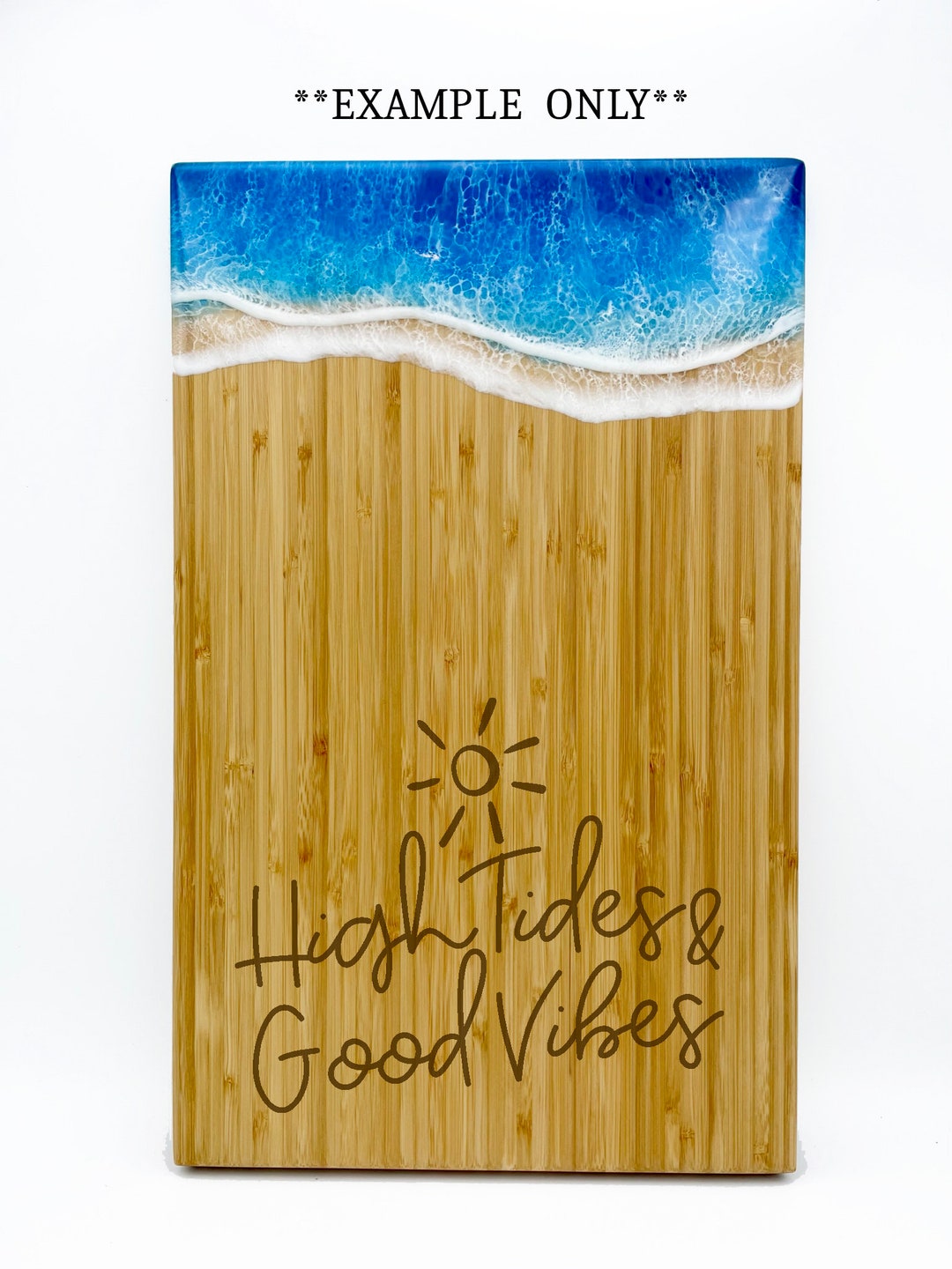 ADD-ON Engraving on Beach Wave Cutting Board / High Tides & Good Vibes ...