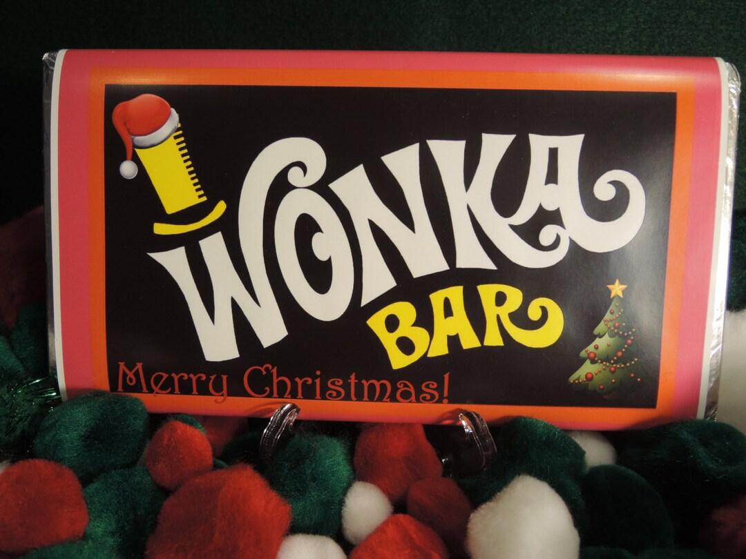 Christmas Themed-7.56 Oz. Sized Willy Wonka Chocolate Bar - Etsy
