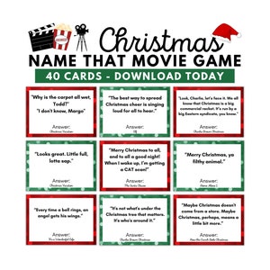 Name That Movie Christmas Game, Guess the Christmas Movie, Christmas ...