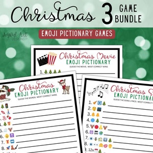 Christmas Emoji Pictionary Game Christmas Party Games Fun - Etsy