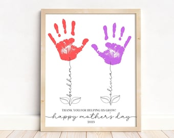 Handprint Flower Art Mother's Day Keepsake Craft - Etsy