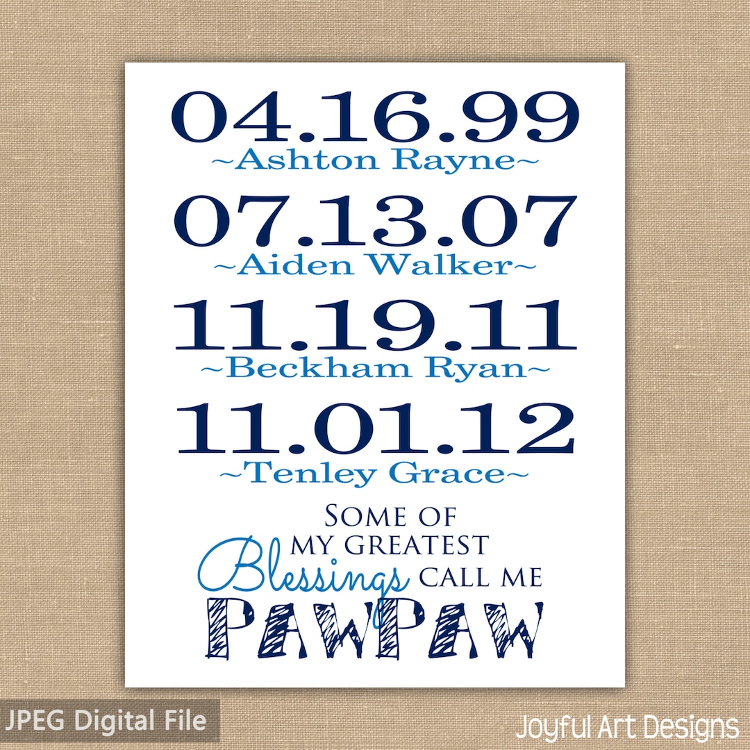 Father's Day Mother's Day Gift. Some of My Greatest Blessings PRINTABLE ...