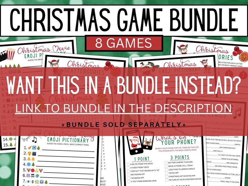 Christmas Emoji Pictionary Game Christmas Party Games Fun - Etsy