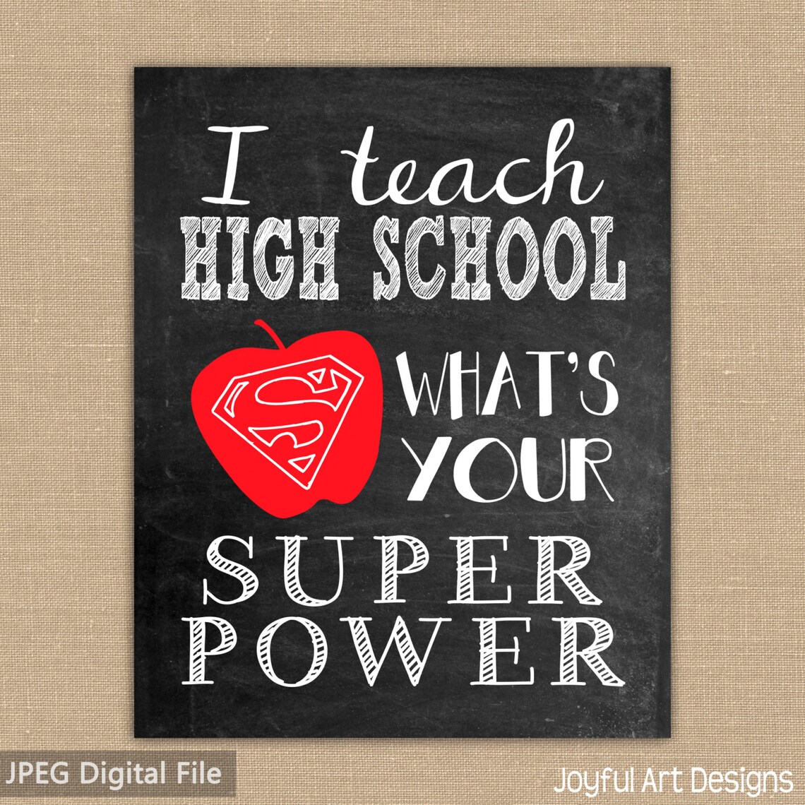 I Teach What's Your Superpower PRINTABLE Chalkboard Sign - Etsy