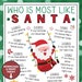 Christmas Icebreaker Game, Who is Most Like Santa, Office Christmas ...