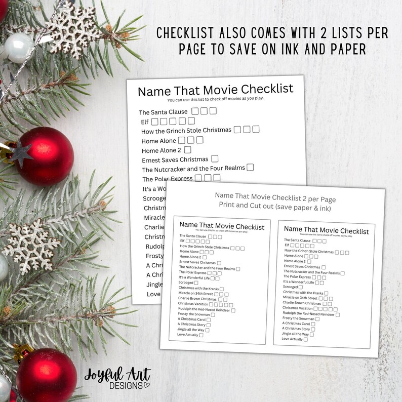 Name That Movie Christmas Game Guess the Christmas Movie - Etsy