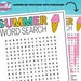 Word Search Summer Game / Summer Party Game / Printable Summertime Game ...