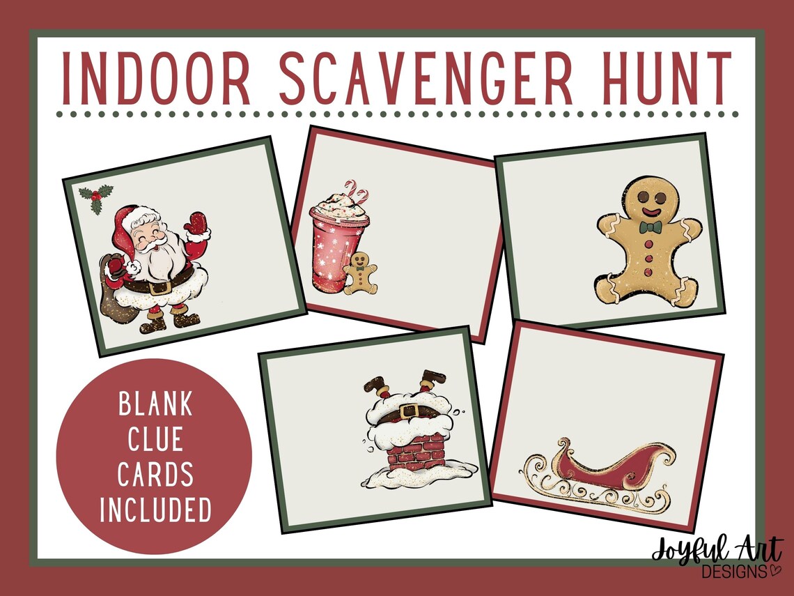 Indoor Christmas Treasure Hunt, Kids Christmas Activities, Indoor ...