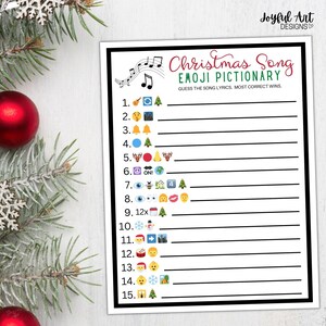 Christmas Emoji Pictionary Game, Christmas Party Games, Fun Christmas ...