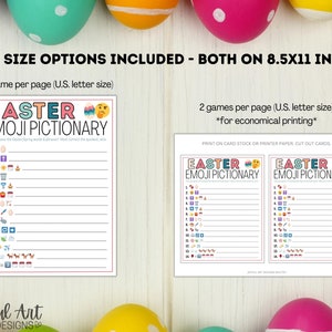 Easter Emoji Game / Easter Party Games / Printable Easter Games / Emoji ...