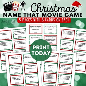 Name That Movie Christmas Game, Guess the Christmas Movie, Christmas ...