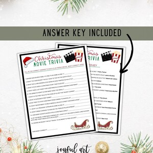 Christmas Movies Trivia Game, Christmas Trivia, Christmas Movie Games ...