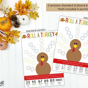Thanksgiving Games for Kids / Thanksgiving Kids Table Game - Roll A ...