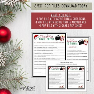 Christmas Movies Trivia Game, Christmas Trivia, Christmas Movie Games ...