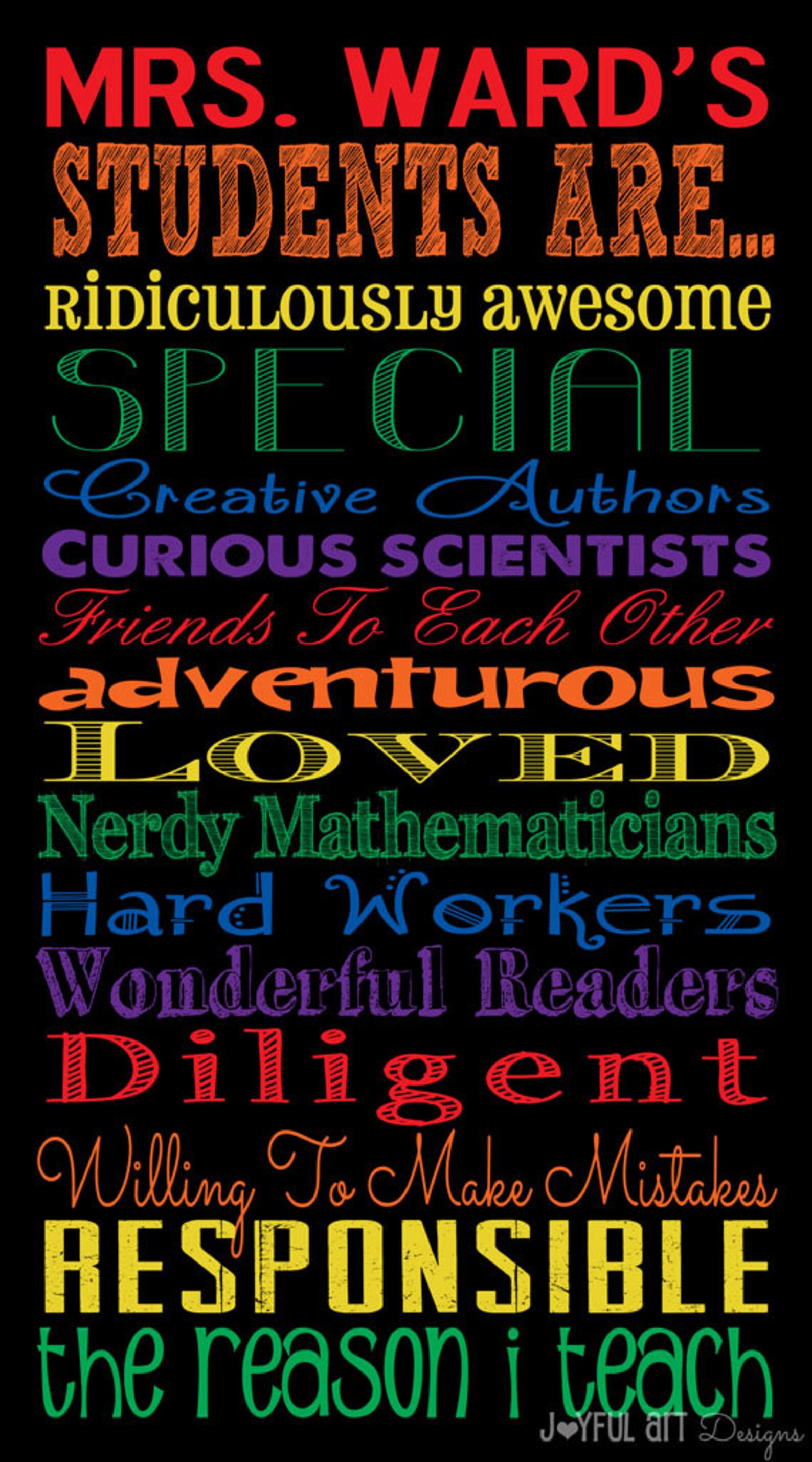 Custom Made Motivational Classroom Poster PRINTABLE. Classroom Sign ...