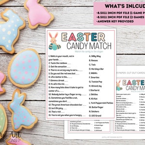 Easter Candy Match Game / Easter Party Games / Printable Easter Games ...