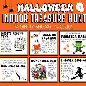Halloween Scavenger Hunt for Kids / Indoor Treasure Hunt / Halloween ...