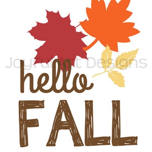 Hello Fall PRINTABLE Sign. Fall Decor. Fall Leaves. Home Decor Wall Art ...