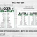 Soccer This or That / Would You Rather / Printable Soccer Team Party ...