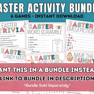 Easter Trivia / Printable Easter Games / Easter Activities for Kids and ...