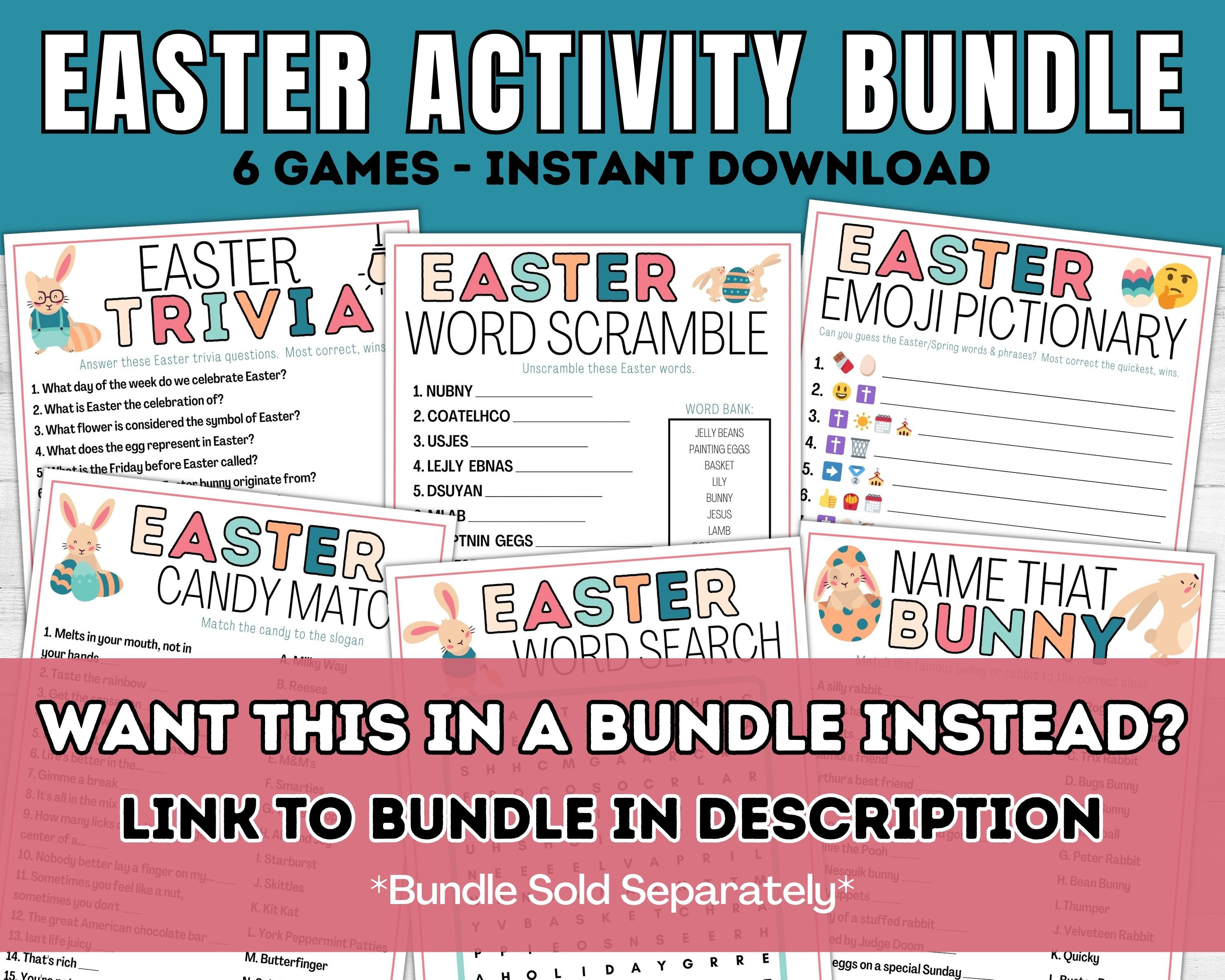 Easter Trivia / Printable Easter Games / Easter Activities for Kids and ...