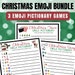 Christmas Emoji Pictionary Game, Christmas Party Games, Fun Christmas ...