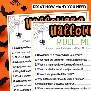 Halloween Riddles and Jokes / Halloween Party Games / Printable ...