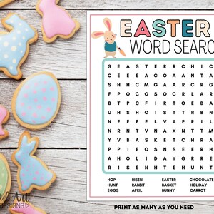 Easter Word Search / Easter Party Games / Printable Easter Games ...