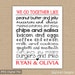 We Go Together Like Custom PRINTABLE. Wedding Gift. Kitchen Decor ...
