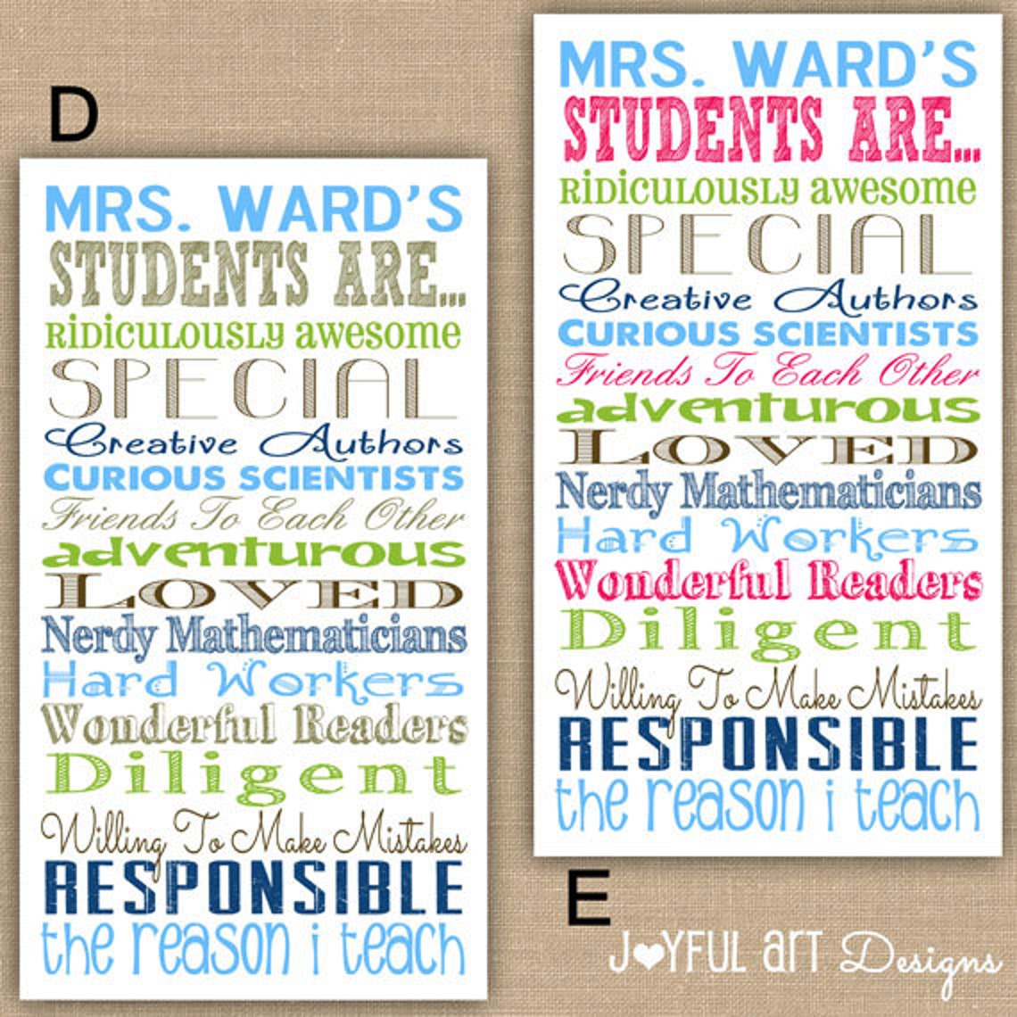 Custom Made Motivational Classroom Poster PRINTABLE. Classroom | Etsy